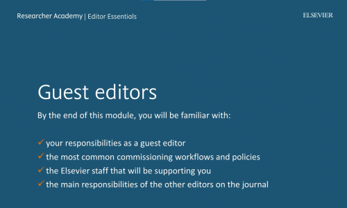 Editor Essentials Elsevier Researcher Academy